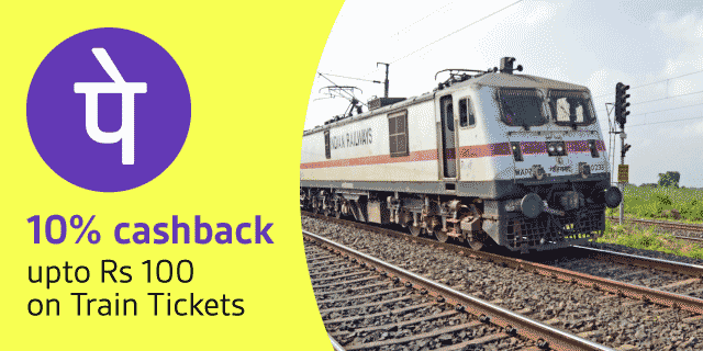 RailYatri discount coupons cashback offers promo code online